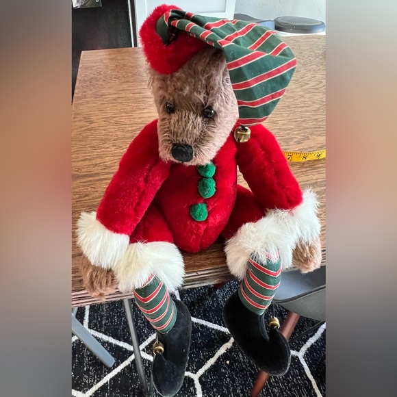 GANZ | Holiday | Vintage Jingles Teddy Bear In An Santaelf Suit Cottage ...